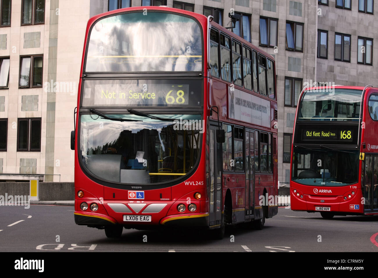 Two commuter buses bus hi-res stock photography and images - Alamy