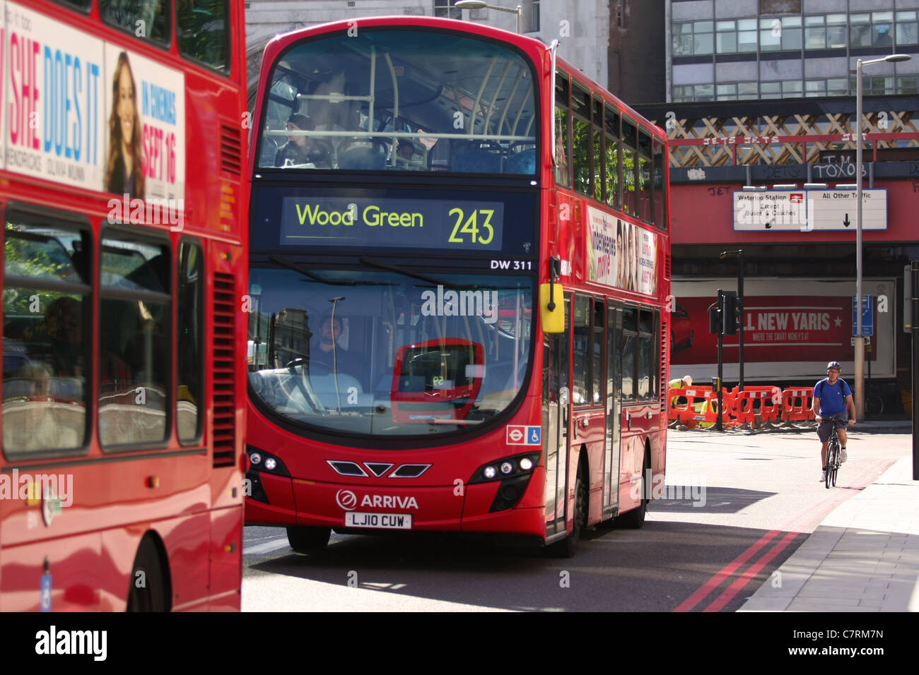 Two commuter buses bus hi-res stock photography and images - Alamy