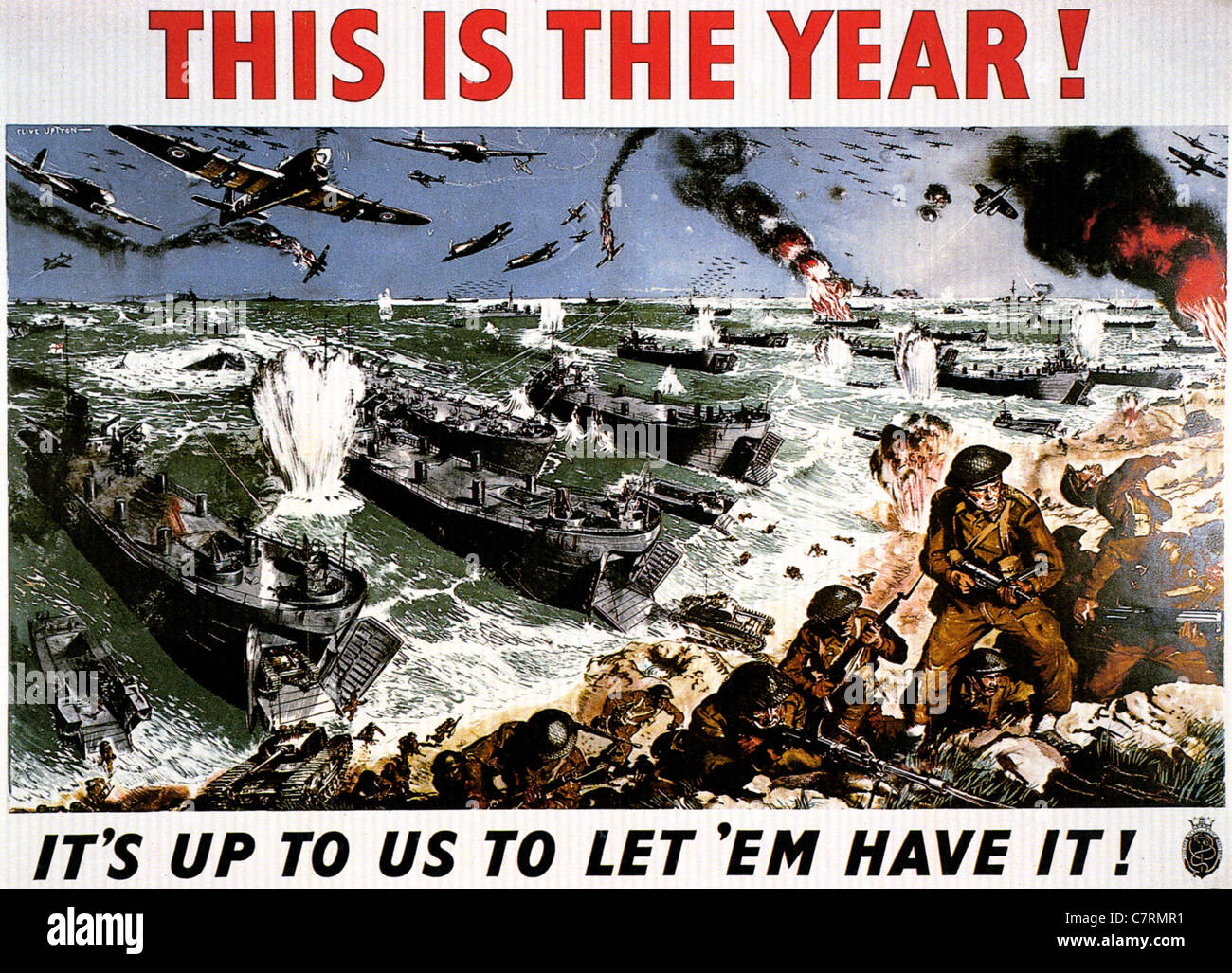 BRITISH WW2 POSTER promoting the assault on "fortress Europe Stock ...