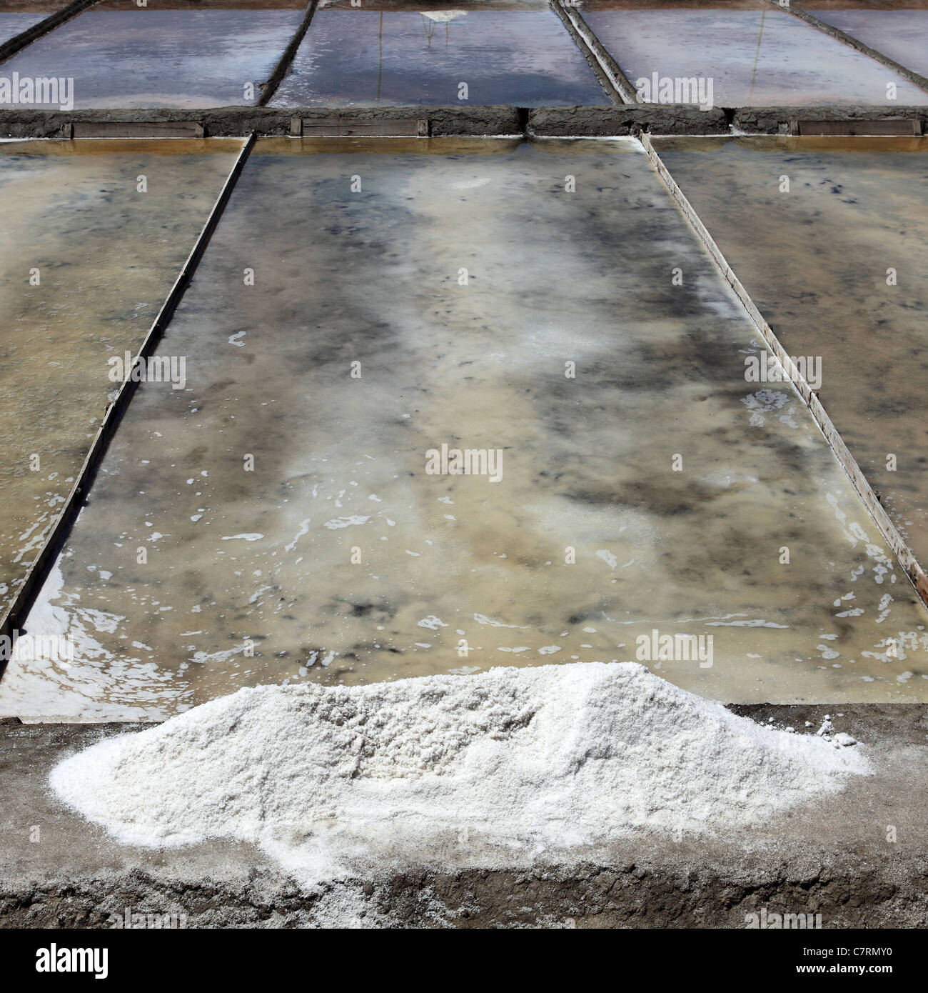 Salt pans producing salt in Aveiro, Portugal Stock Photo - Alamy