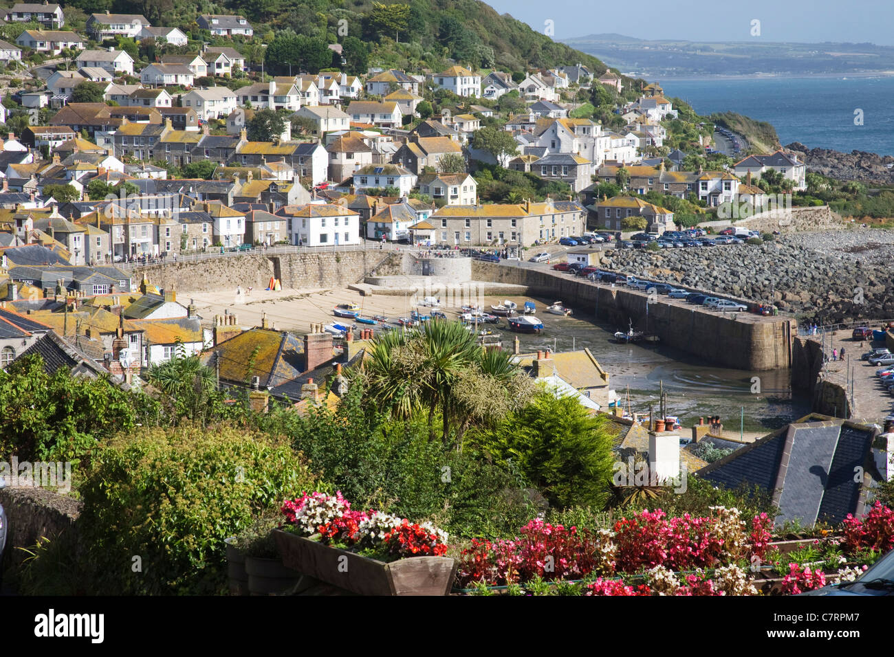 The famous fishing village of Mousehole in Cornwall, England Stock ...