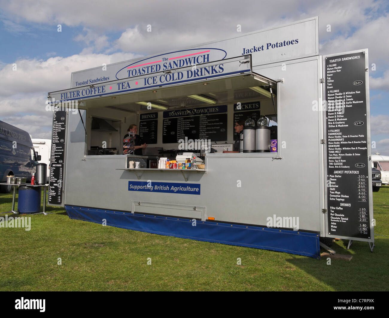 A toasted sandwich stall at the Lincolnshire Showground, Lincoln ...