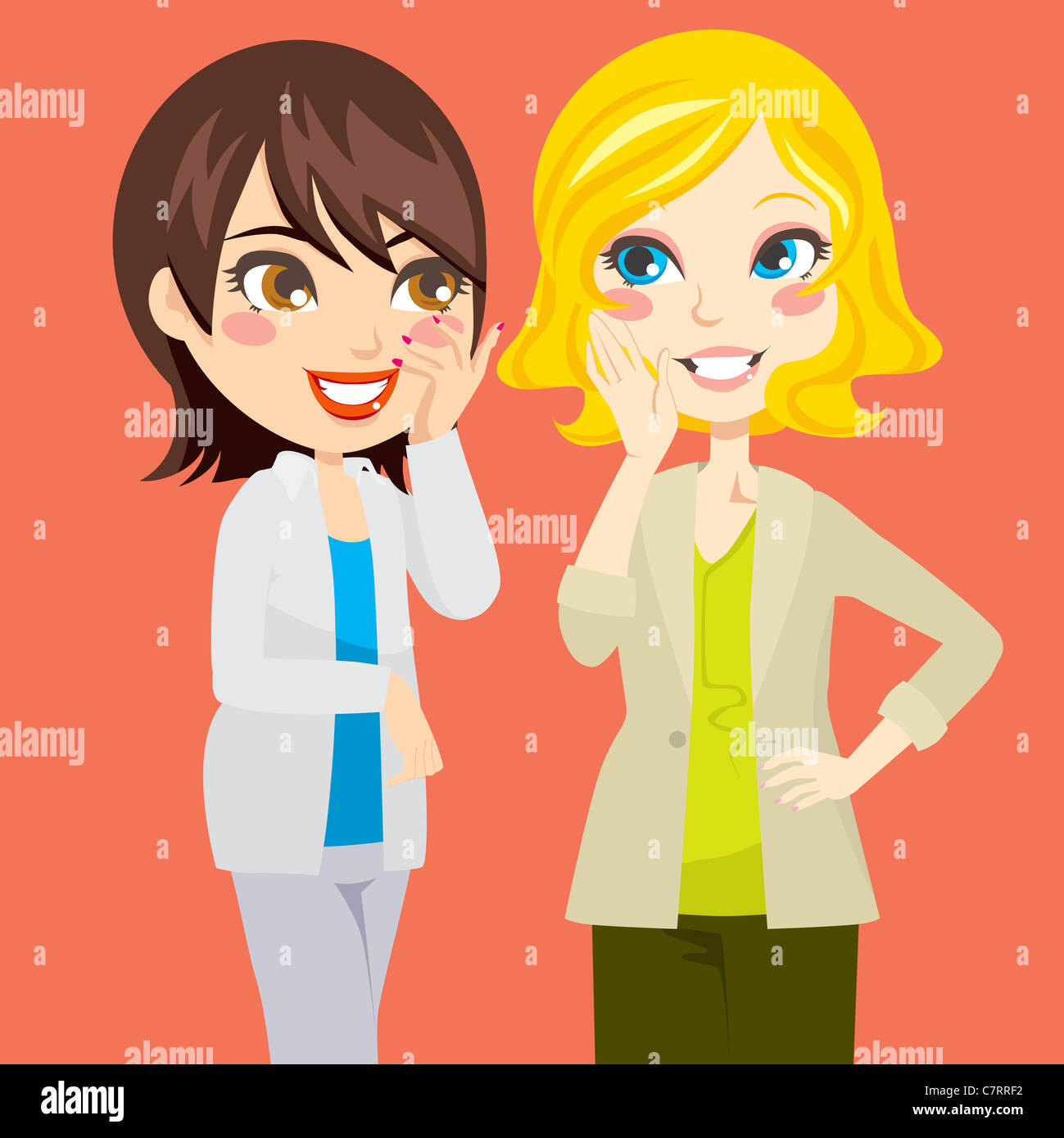 People gossiping cartoon hi-res stock photography and images - Alamy