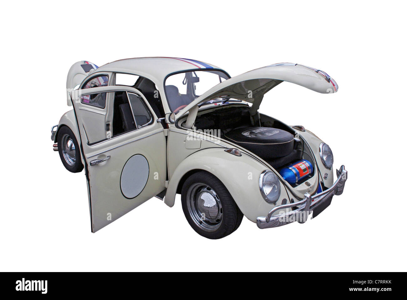 The classic Volkswagen Beetle, known for its distinctive design and ...
