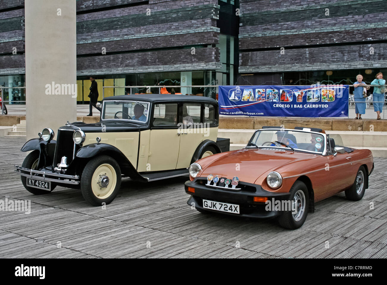 The classic car show in Cardiff Bay displayed a range of vintage ...