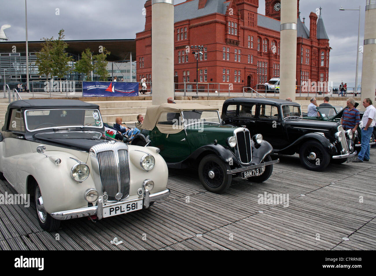 The classic car show in Cardiff Bay featured a diverse range of vintage ...