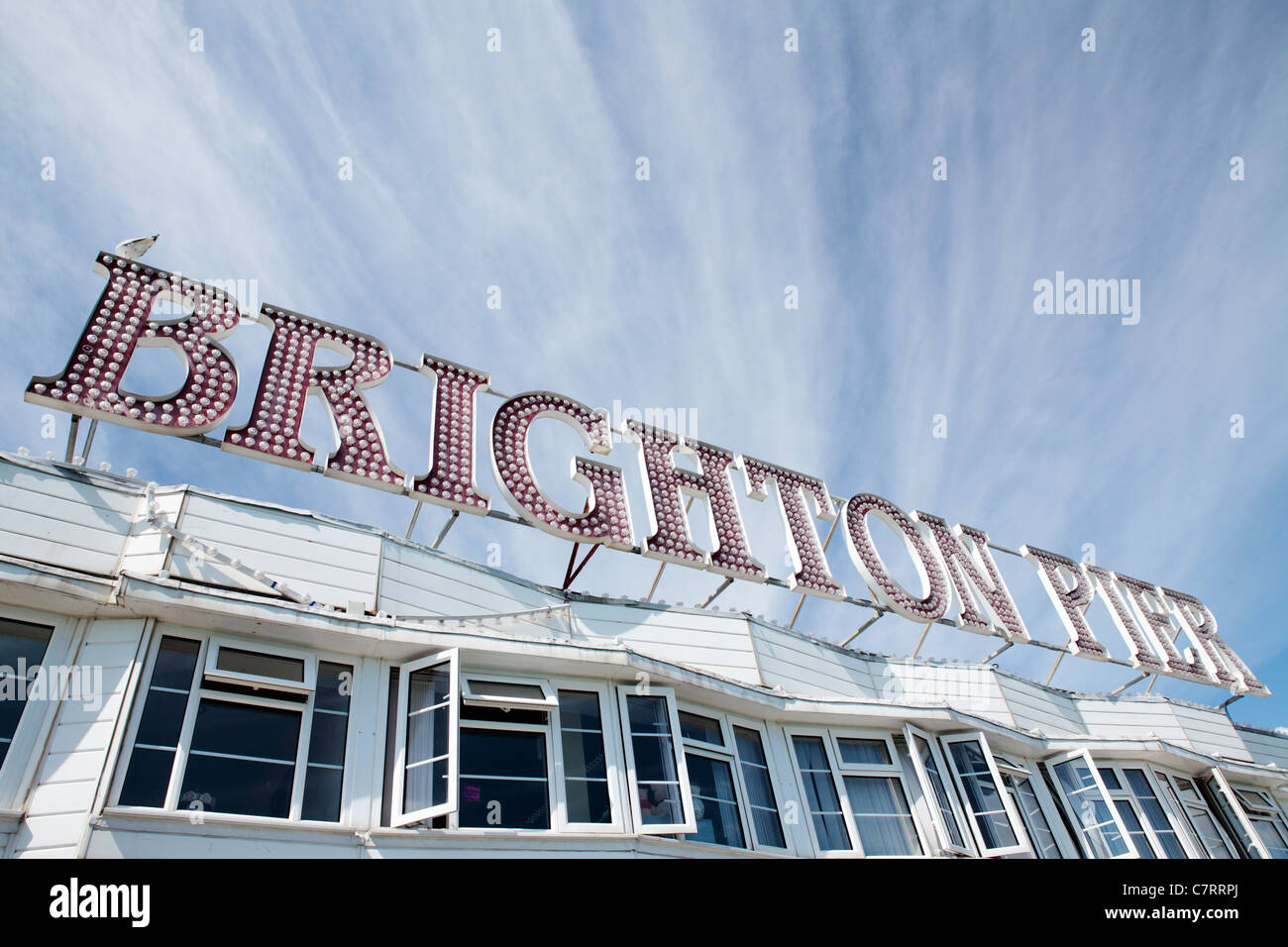 Brighton Pier Sign Stock Photo - Alamy