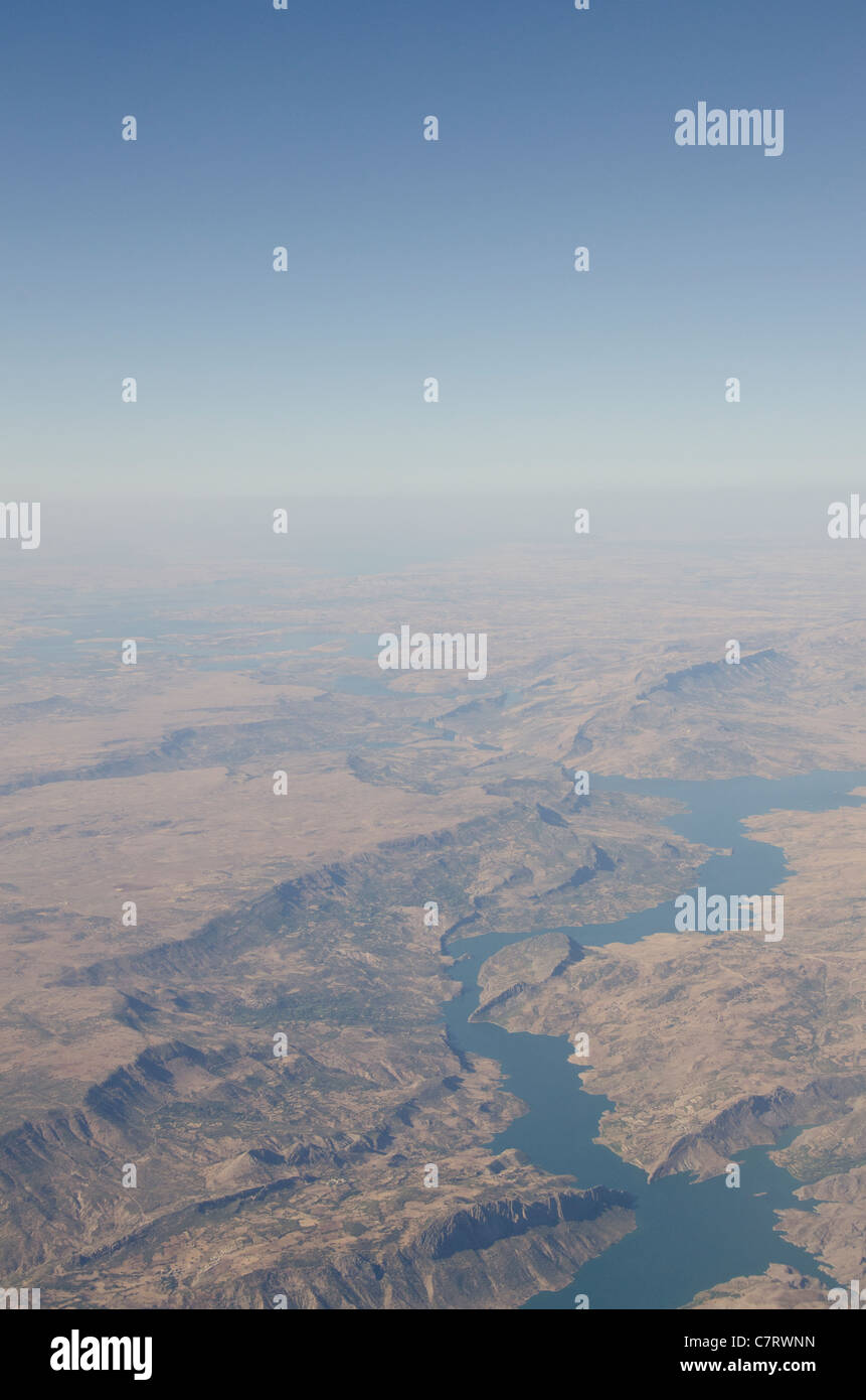 South Eastern Turkey, Anatolia, Upper Mesopotamia. Aerial view of ...