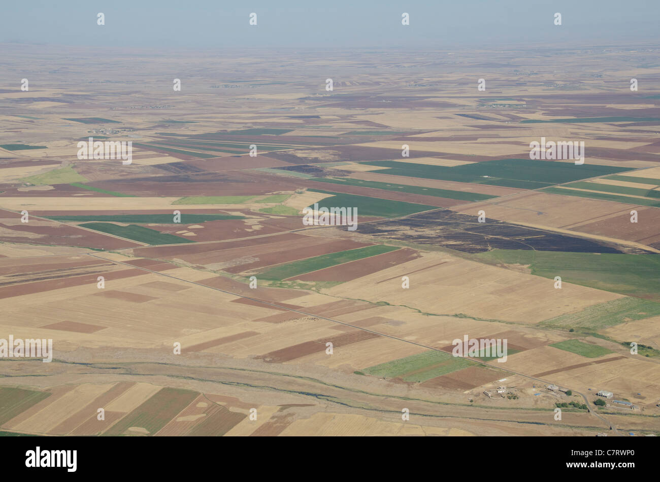 South Eastern Turkey, Anatolia, Upper Mesopotamia. Aerial view of ...