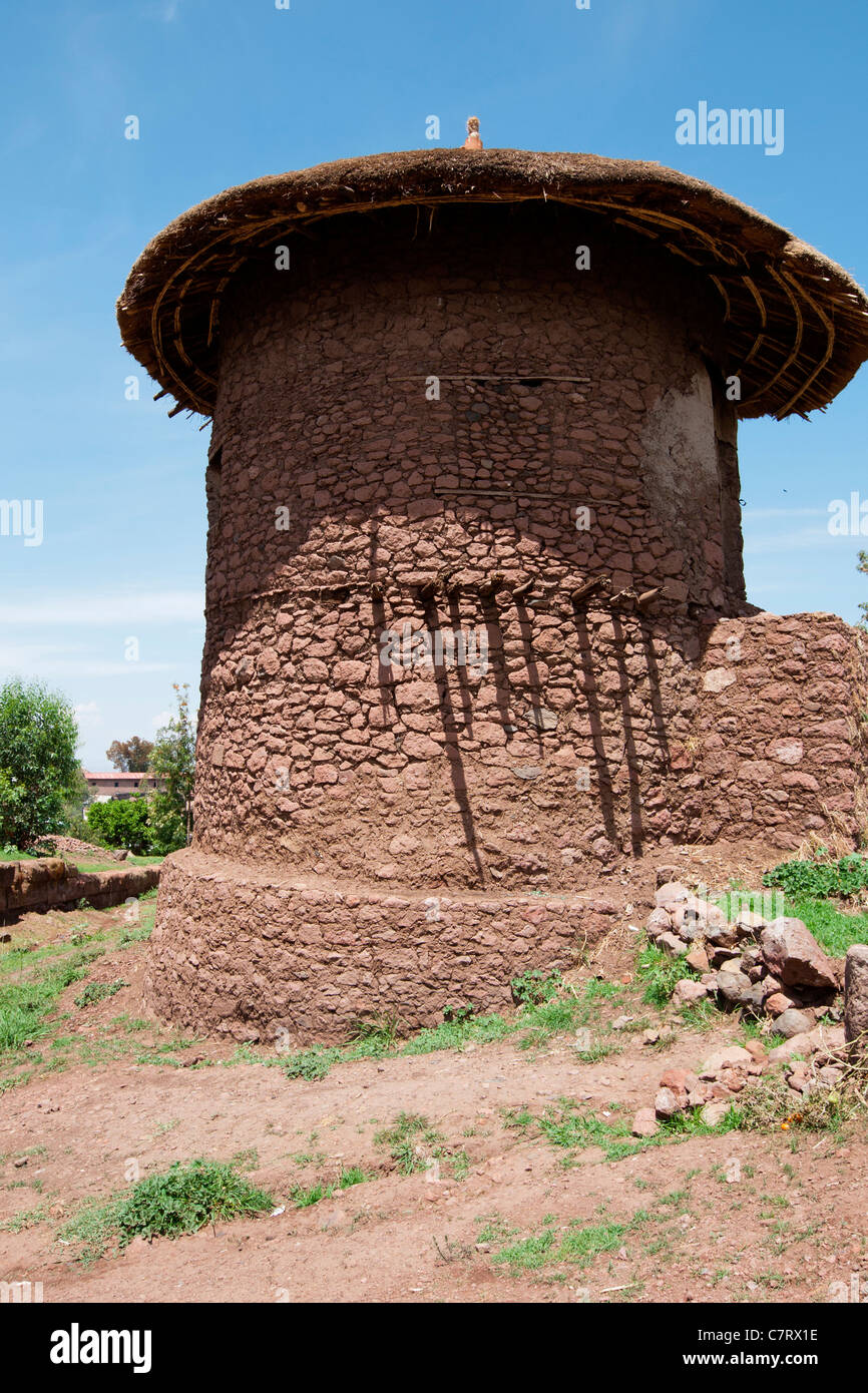 Traditional stone thatched tukul in Lalibela, Northern Ethiopia, Africa ...
