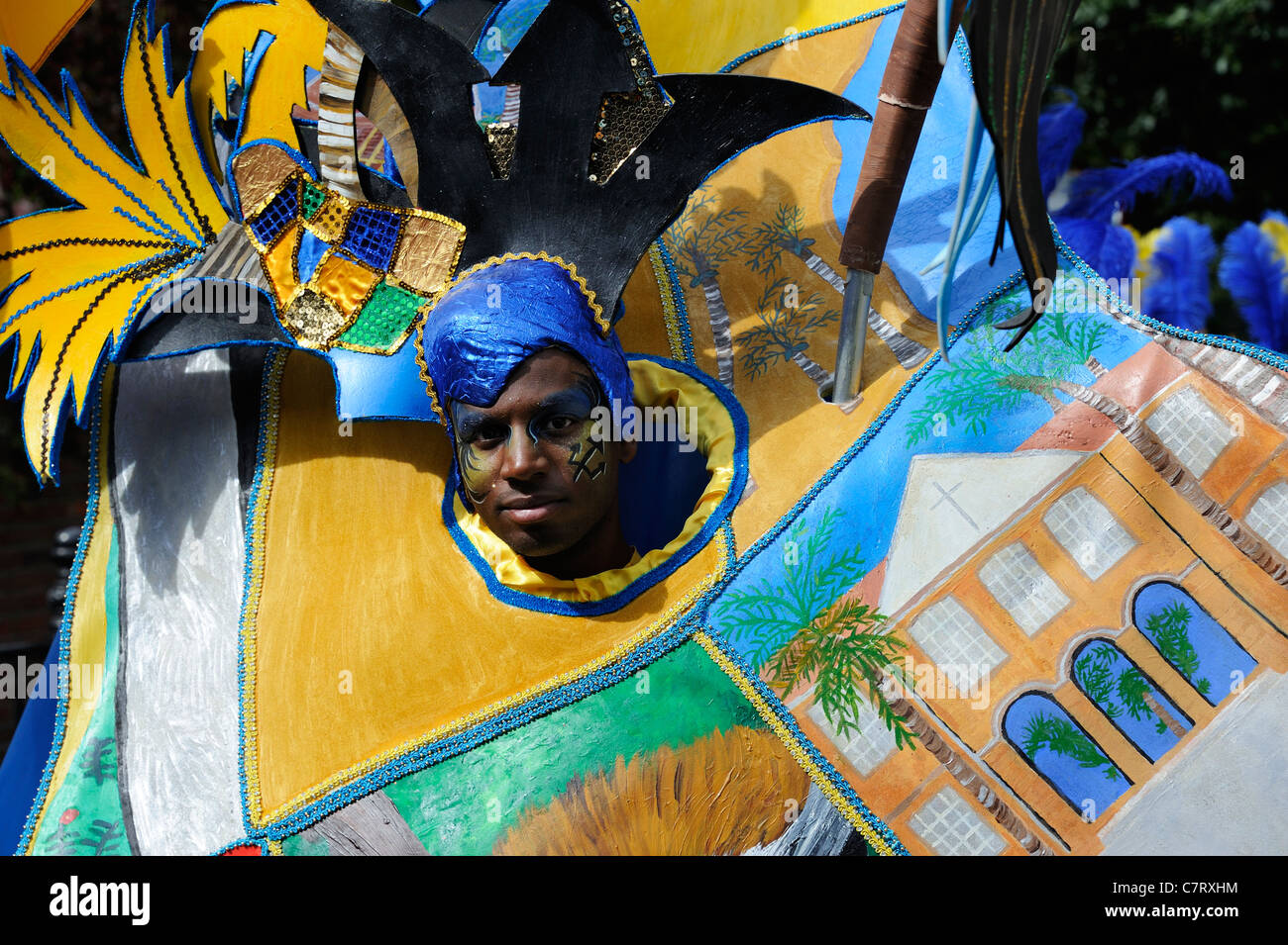 Carnival Performer with Colourful Costume Stock Photo - Alamy