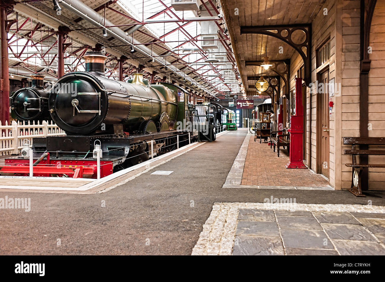 Mock up GWR railway station in STEAM museum Swindon UK Stock Photo - Alamy