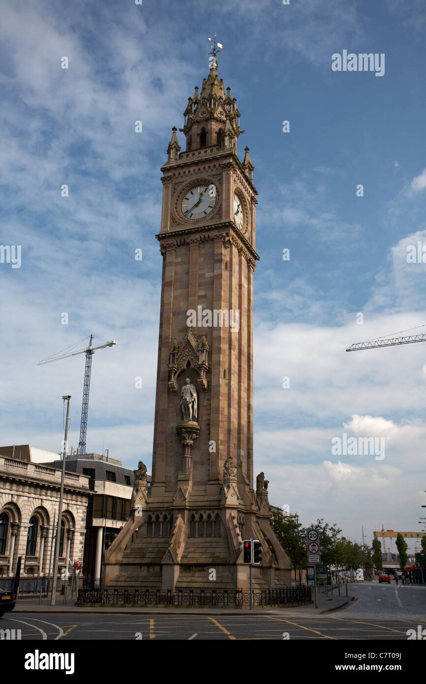 The Albert Memorial Clock tower in Queens Square, Belfast, Northern ...