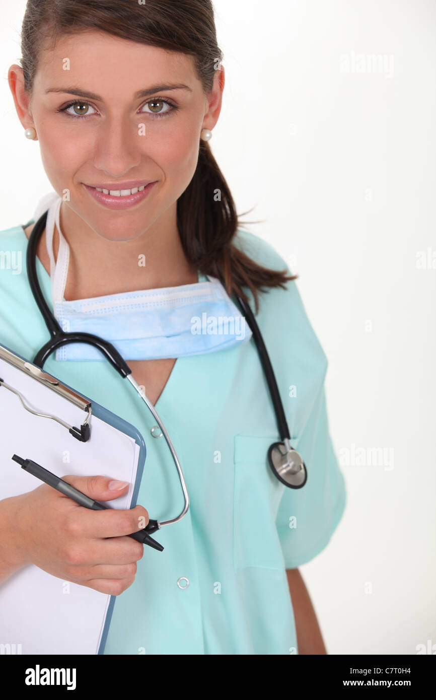 Female hospital medic Stock Photo - Alamy