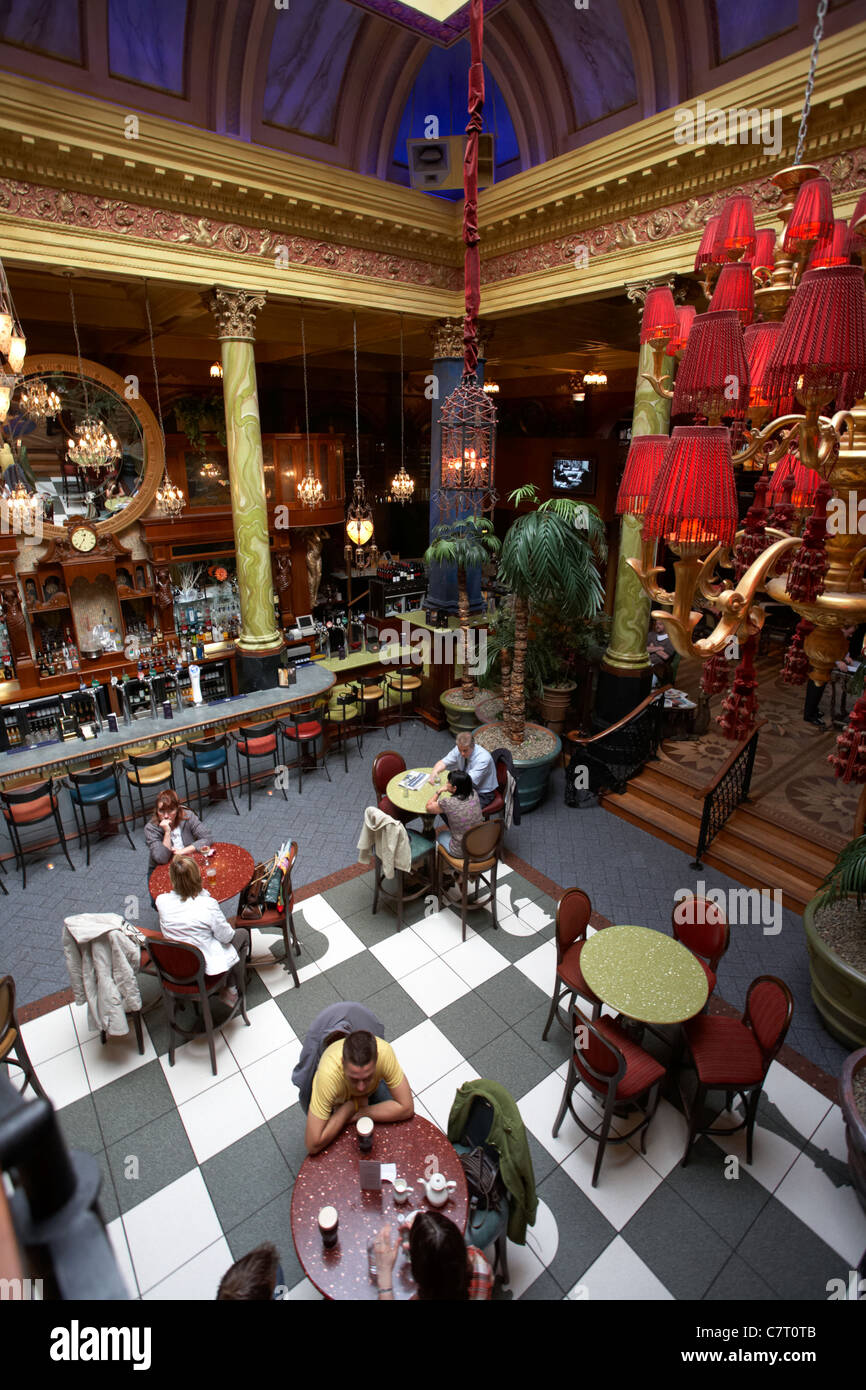 The interior of Cafe Vaudeville, Belfast city centre, Northern Ireland ...