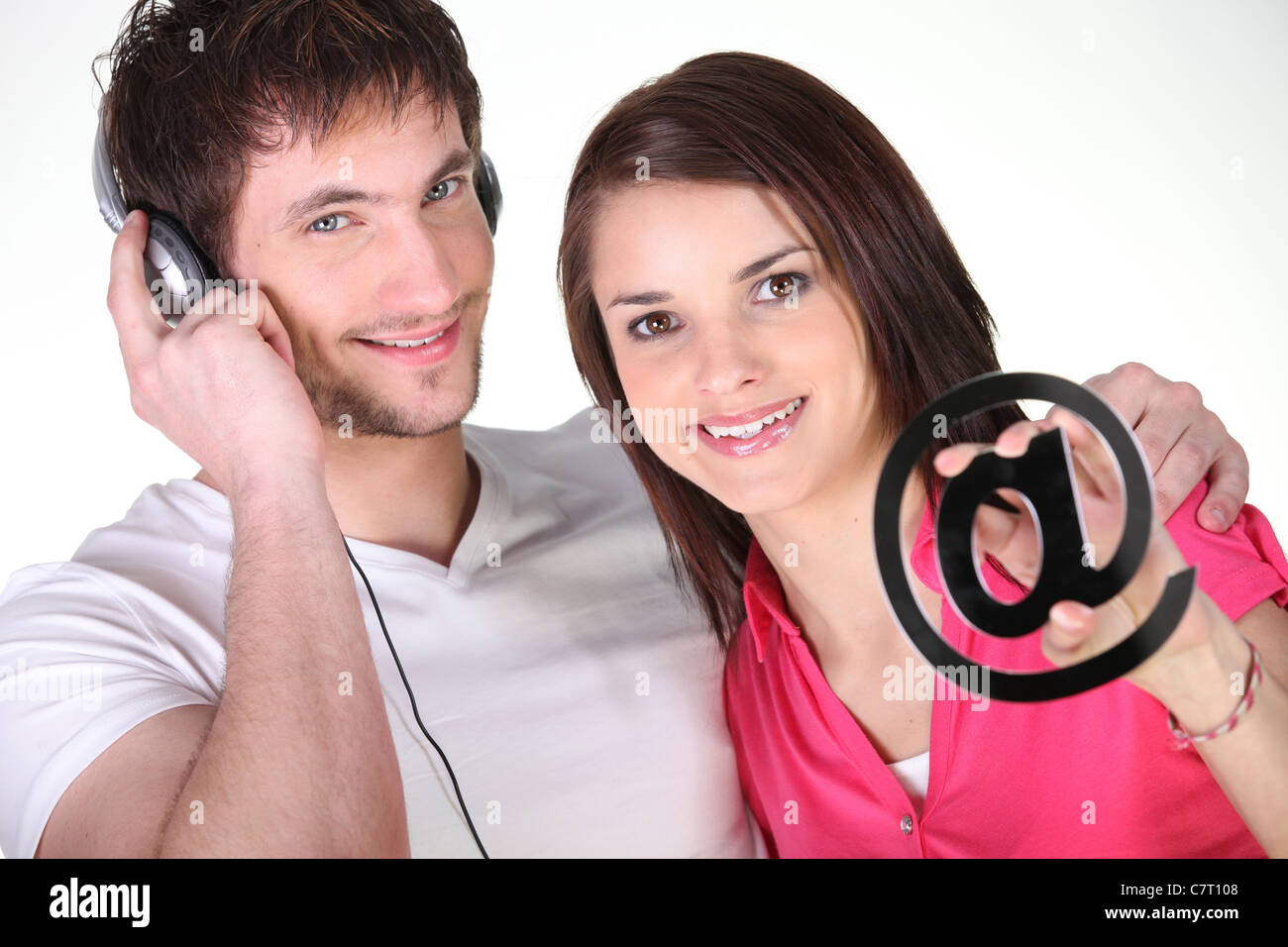 Man downloading music computer hi-res stock photography and images - Alamy