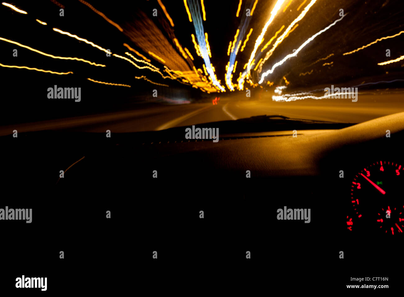 Night time drive Stock Photo - Alamy