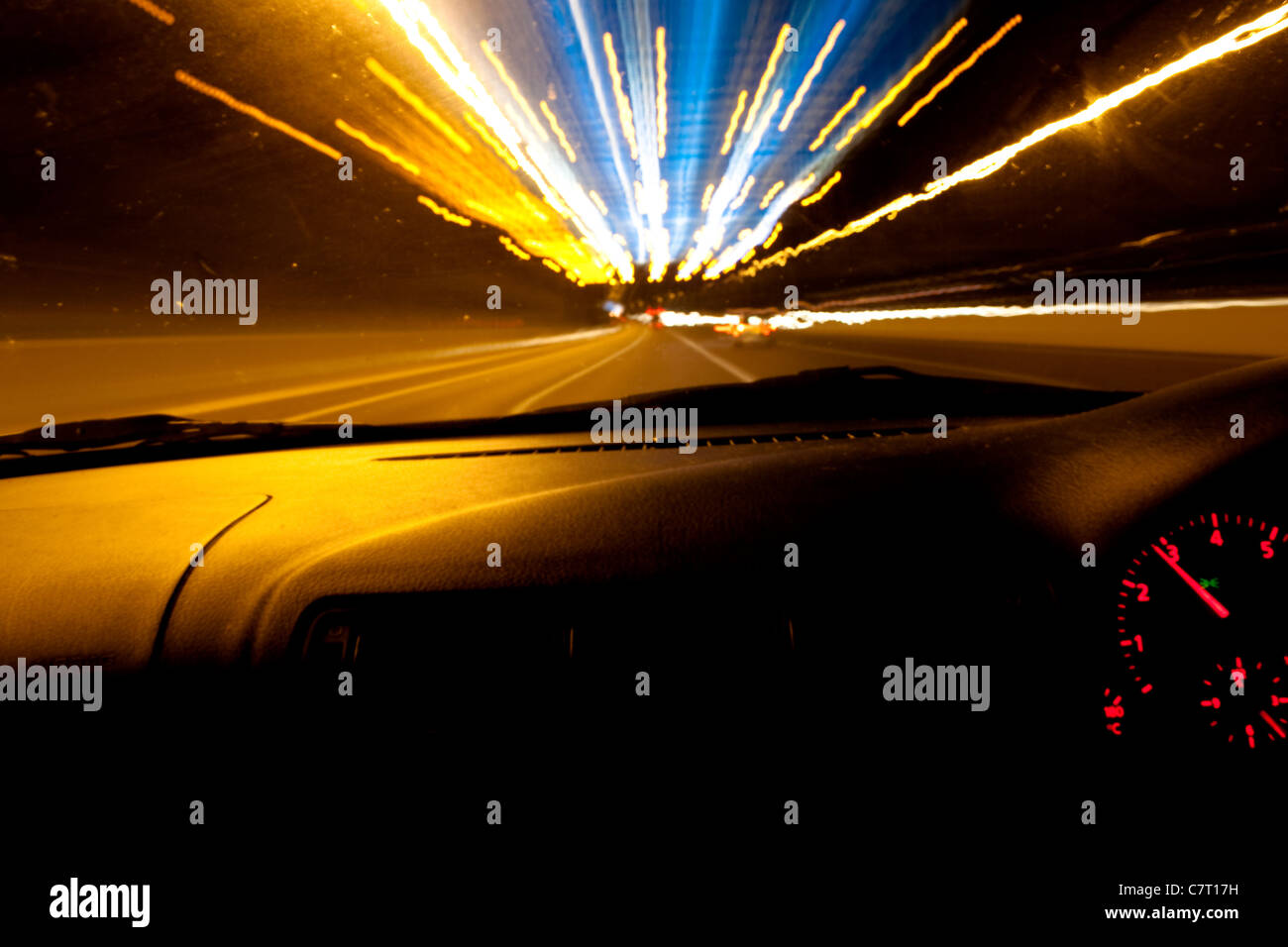 Night time drive Stock Photo - Alamy