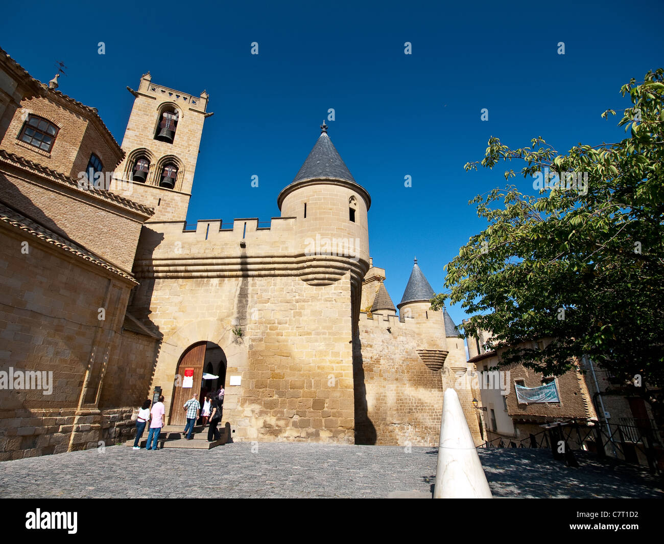 Royal Palace and castle of Carlos III of Navarre, the seat of the Royal ...