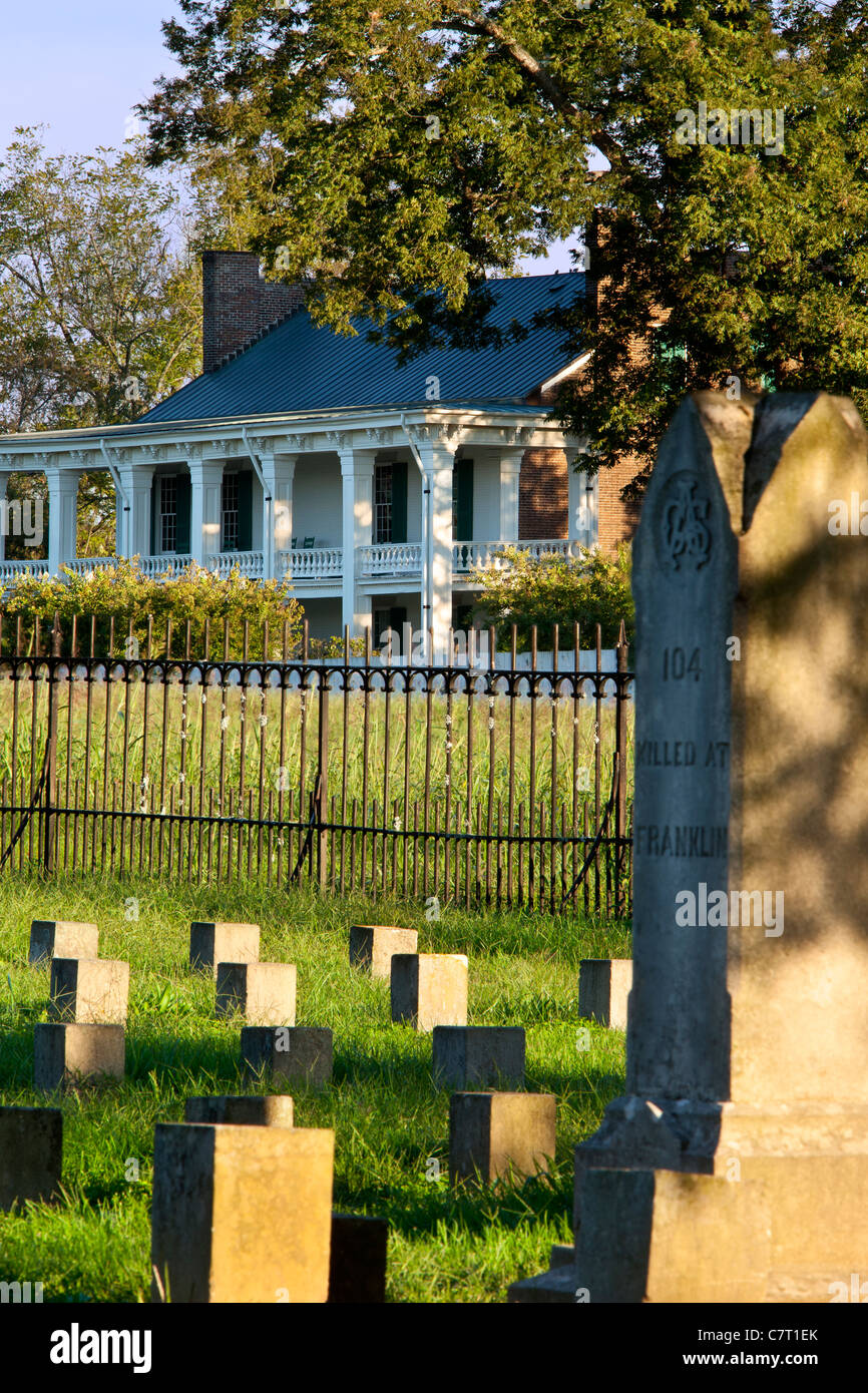 McGavock Confederate Cemetery on the grounds of the historic Carnton ...