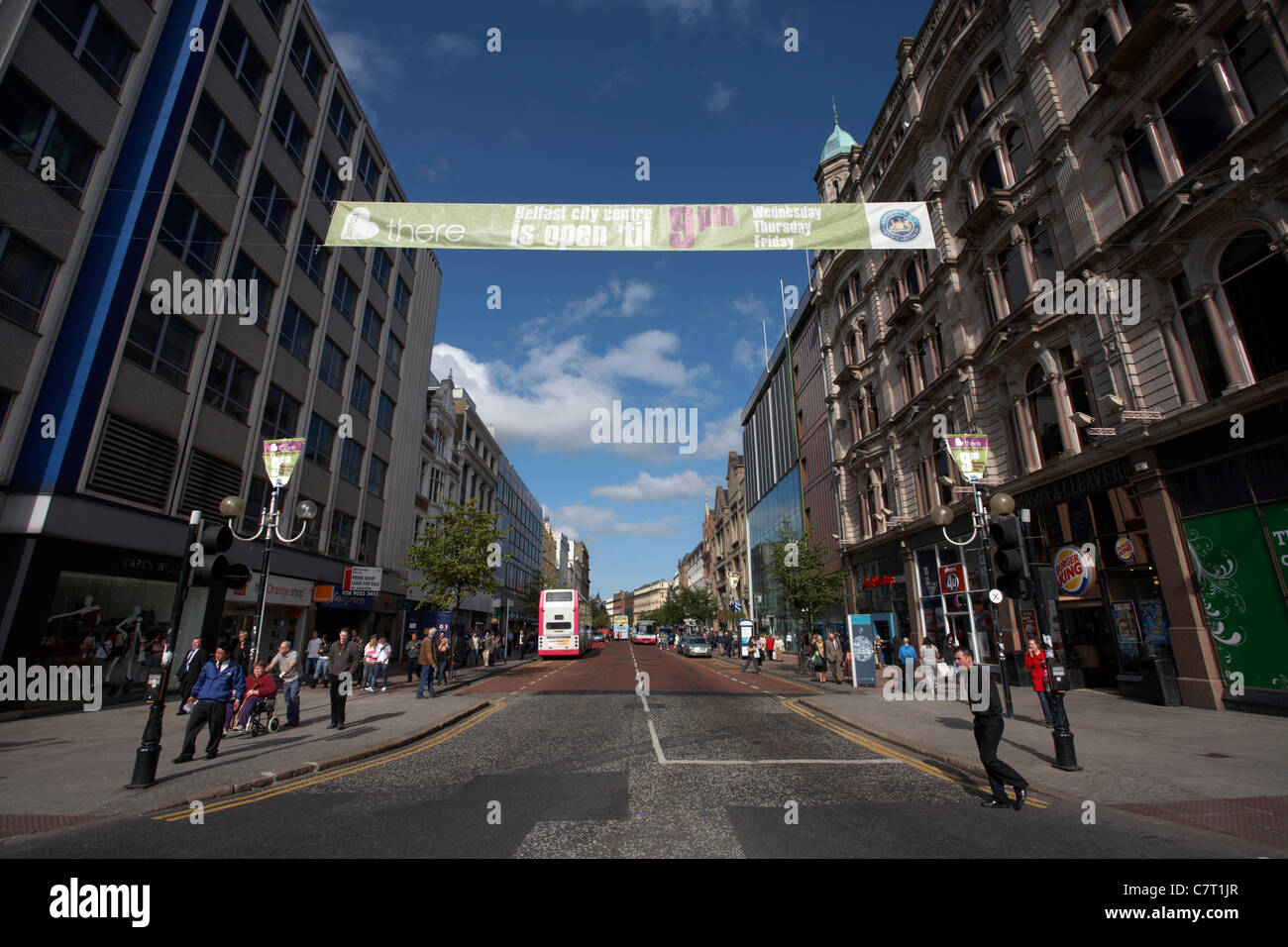 Donegall Place main shopping area, Belfast, Northern Ireland, UK Stock ...