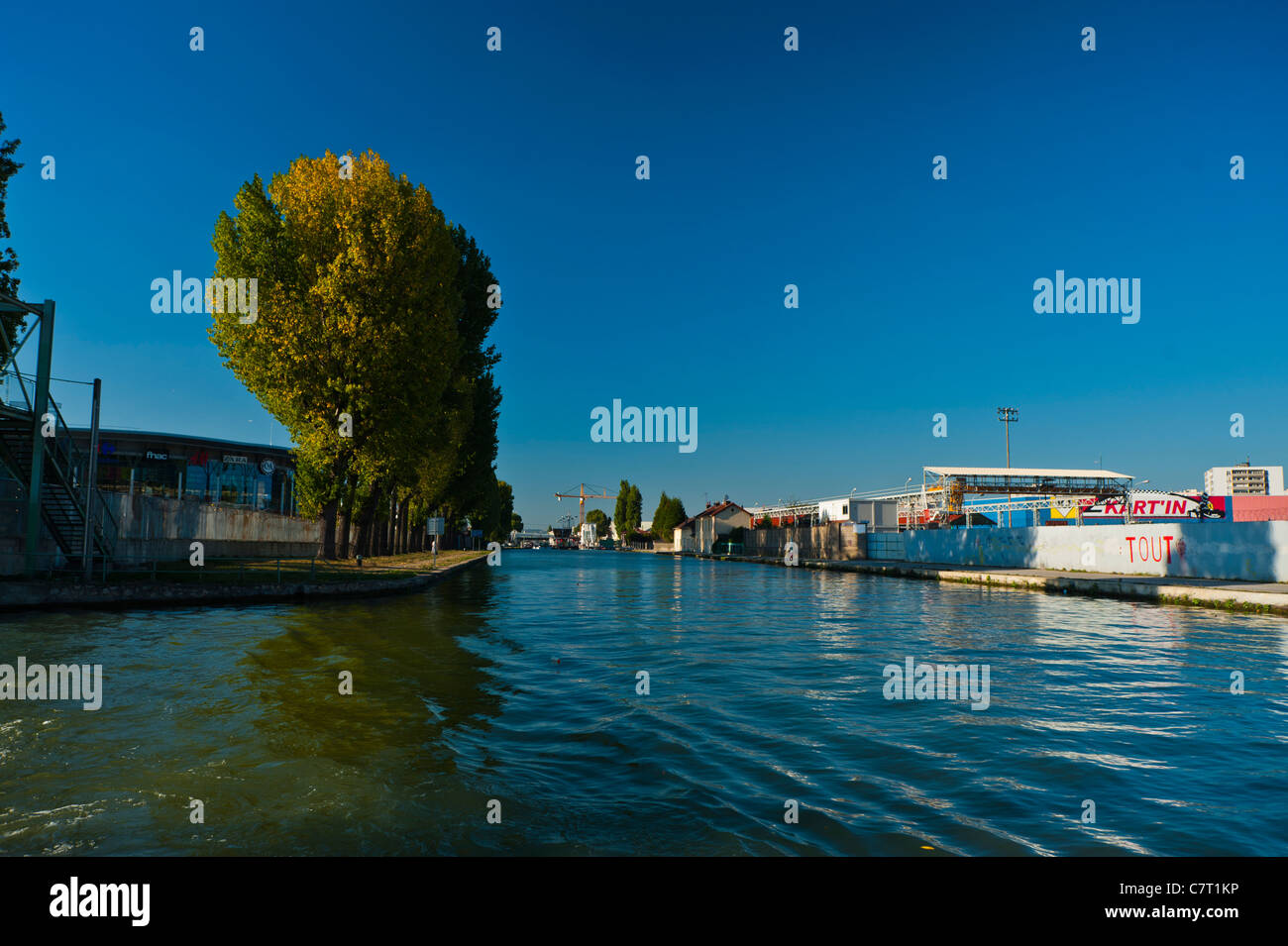 Aubervilliers, France, Canal de l'Ourcq, Between Paris and Northern ...