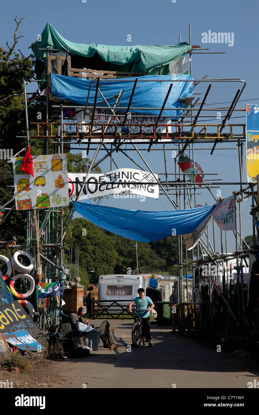 Dale Farm in Basildon, Essex, UK. Site of travellers evicted by local ...