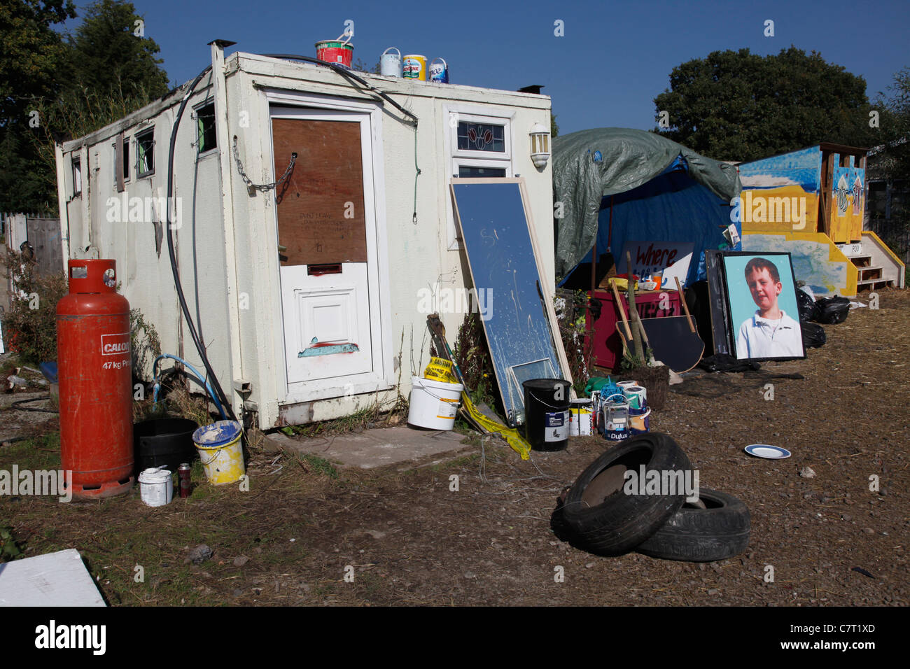 Dale Farm in Basildon, Essex, UK. Site of travellers evicted by local ...