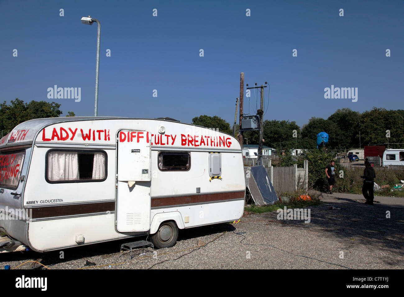 Dale Farm in Basildon, Essex, UK. Site of travellers evicted by local ...