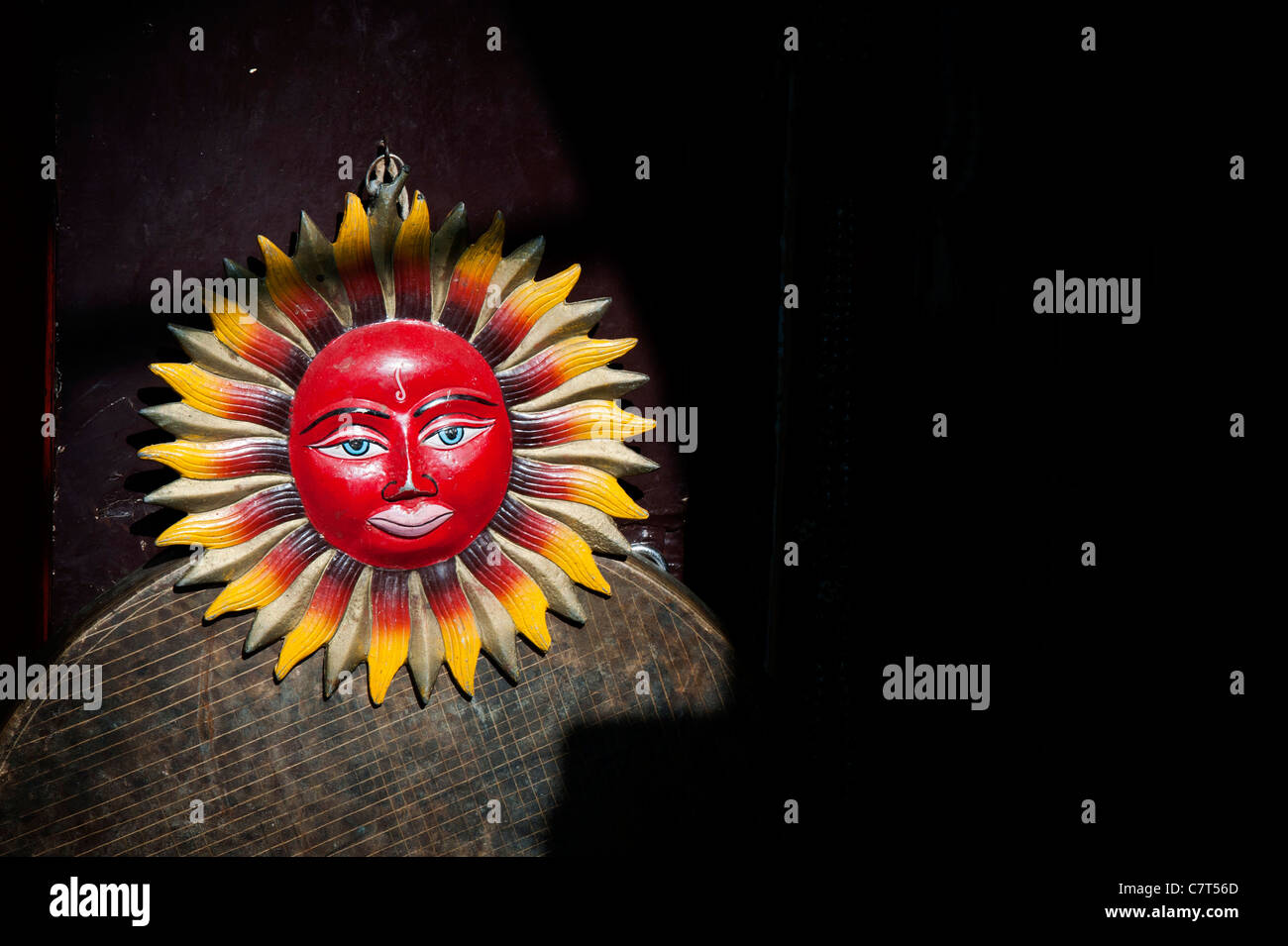 Painted metal indian sun face hi-res stock photography and images - Alamy