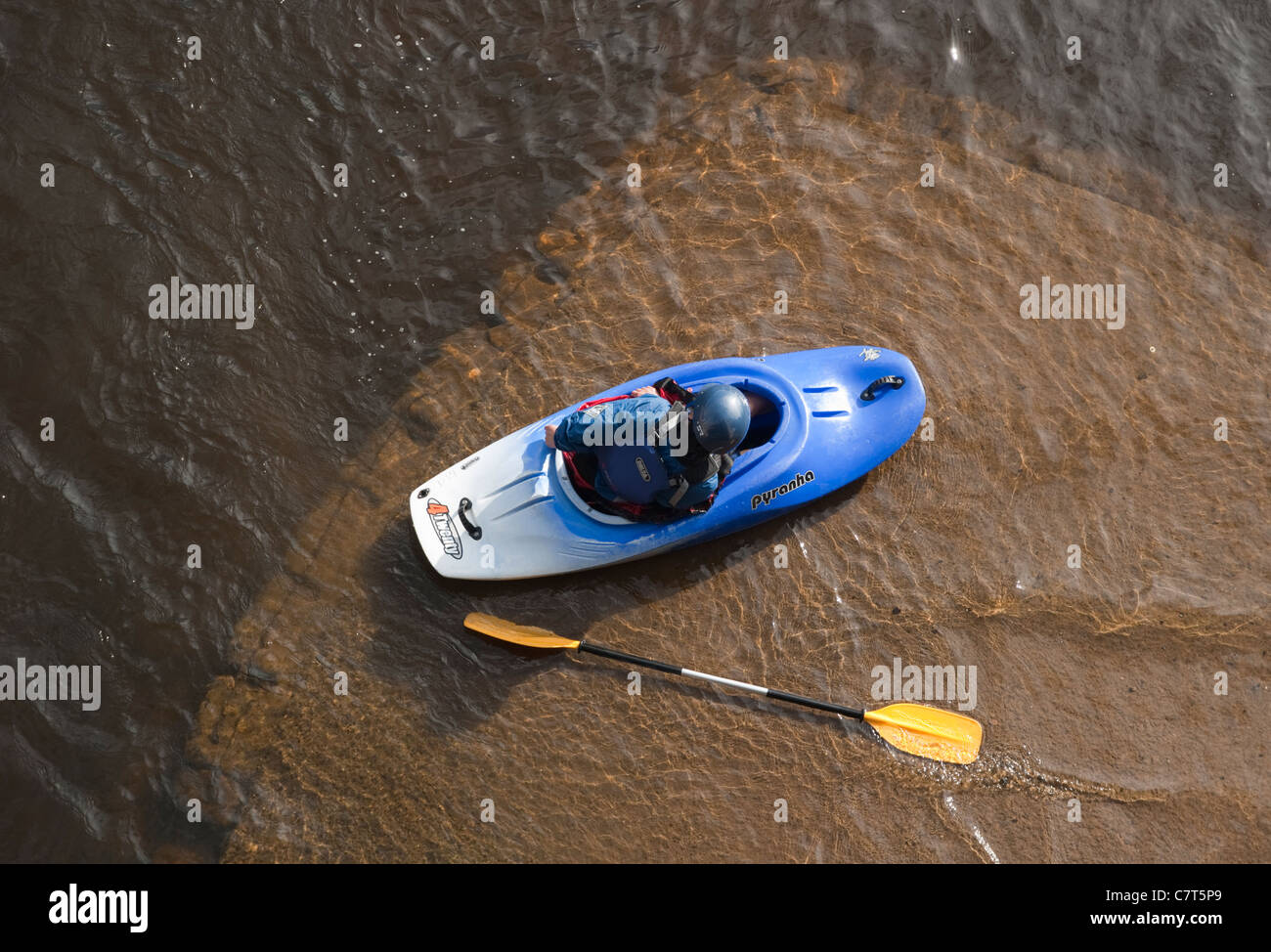 Kayaking on the River Wye at Hereford Stock Photo - Alamy