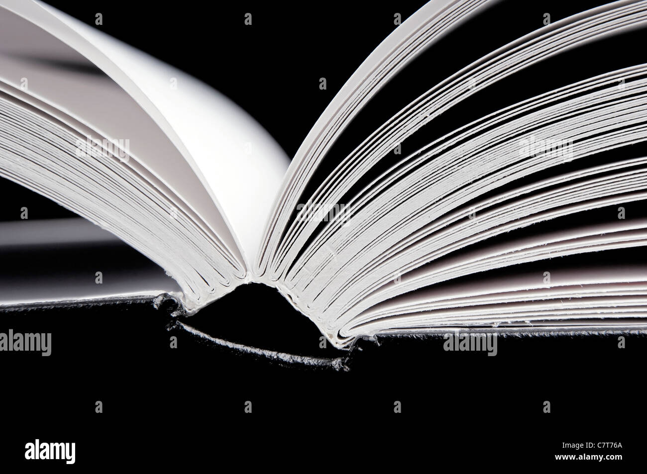 Abstract detail of thick paper pages in book Stock Photo - Alamy