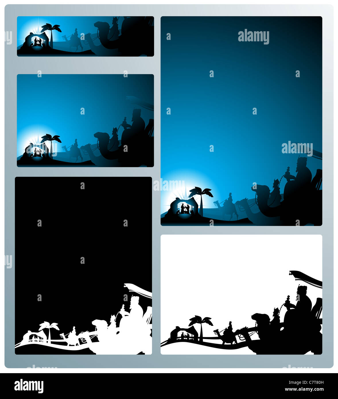 Illustration in different formats, horizontal banner format and ...