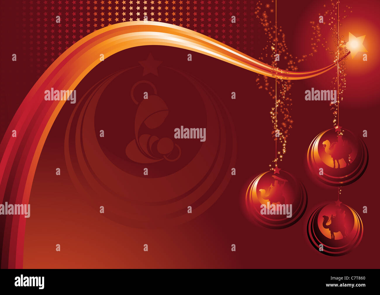 Communication Design for Christmas with nativity and Christmas balls ...