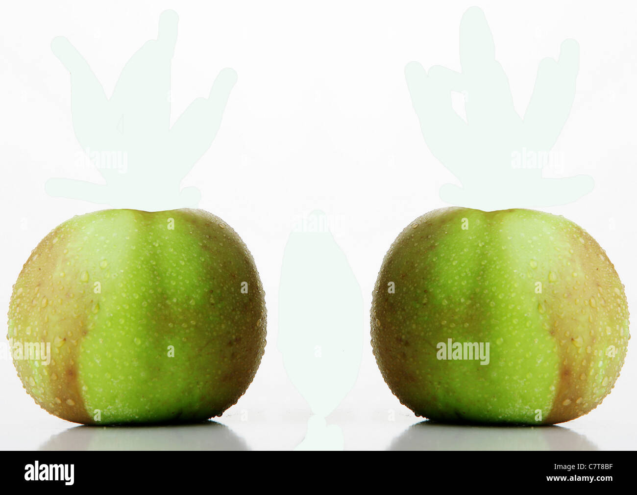 Two apples isolated on white background Stock Photo - Alamy