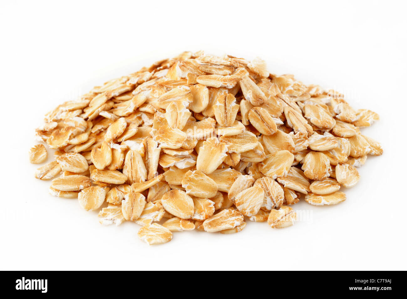 Dry raw oat flakes Cut Out Stock Images & Pictures - Alamy