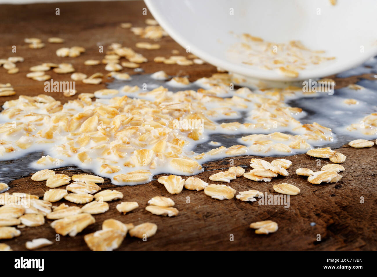 oats was damaged on table Stock Photo - Alamy