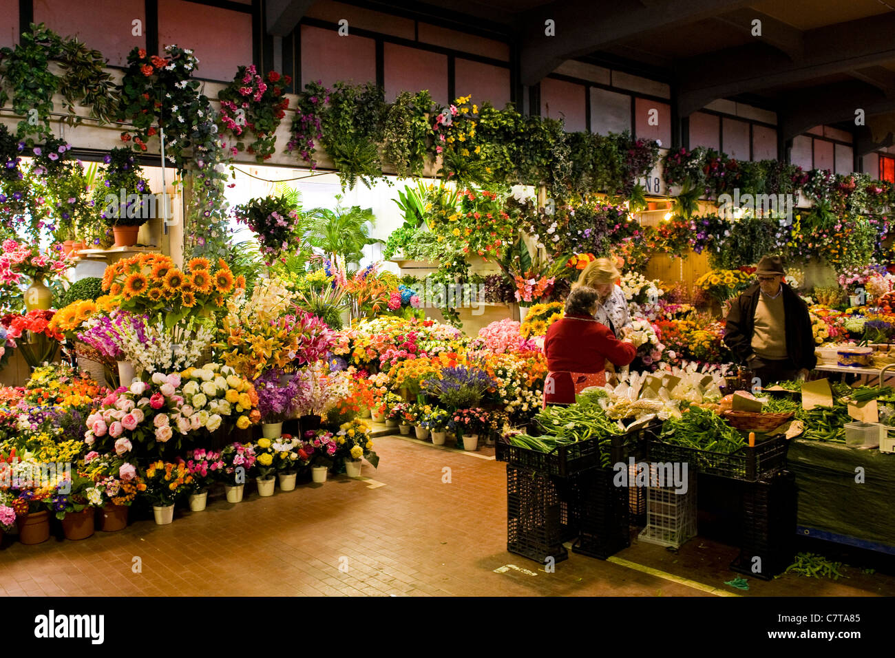 Italy, Liguria, Ventimiglia, Market Flowers Stock Photo - Alamy