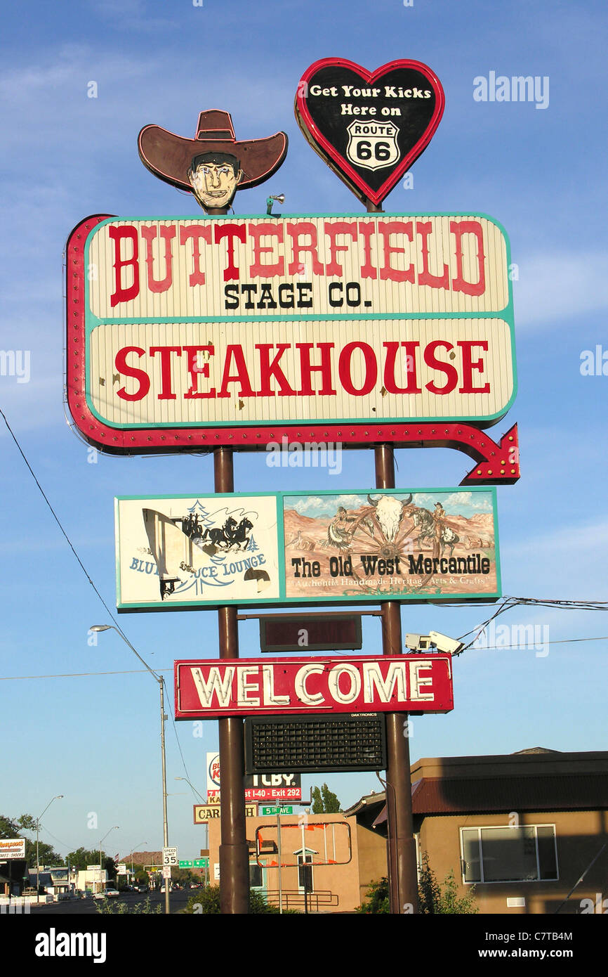 USA, Arizona, restaurant sign on Route 66 Stock Photo - Alamy