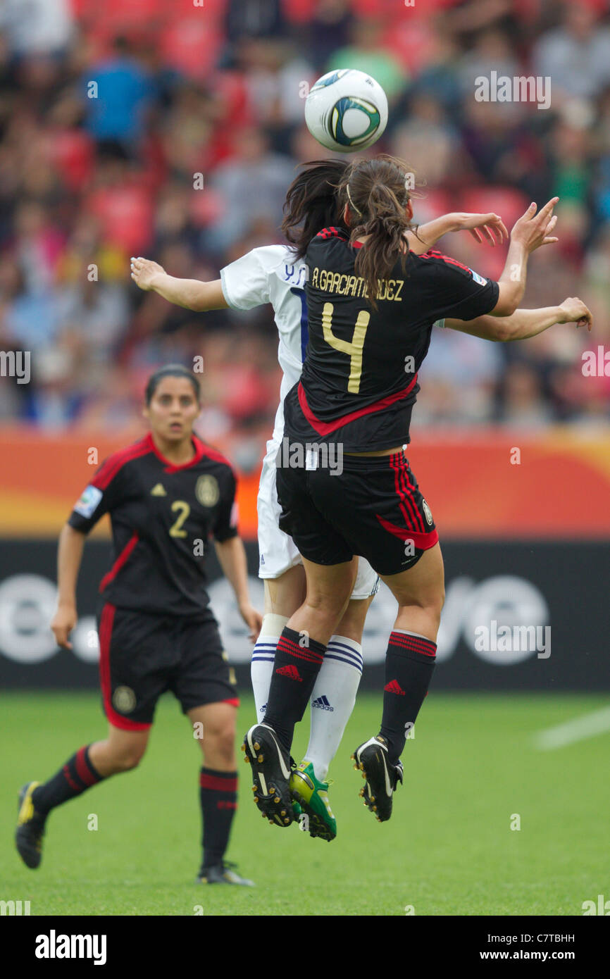 LEVERKUSEN, GERMANY - JULY 1: Yuki Nagasato of Japan (L) and Alina ...