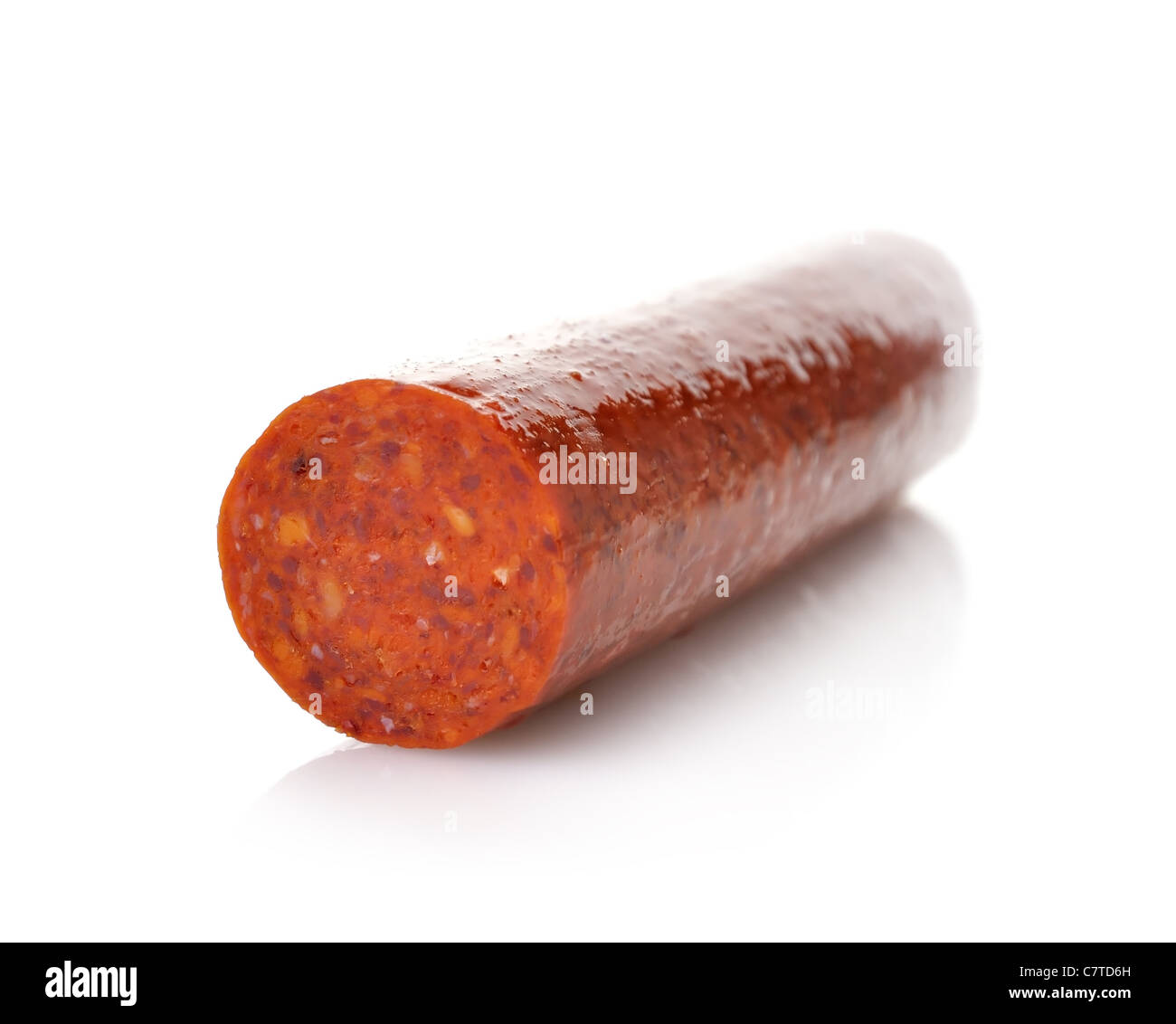 Salami pepperoni food sausage Cut Out Stock Images & Pictures - Alamy