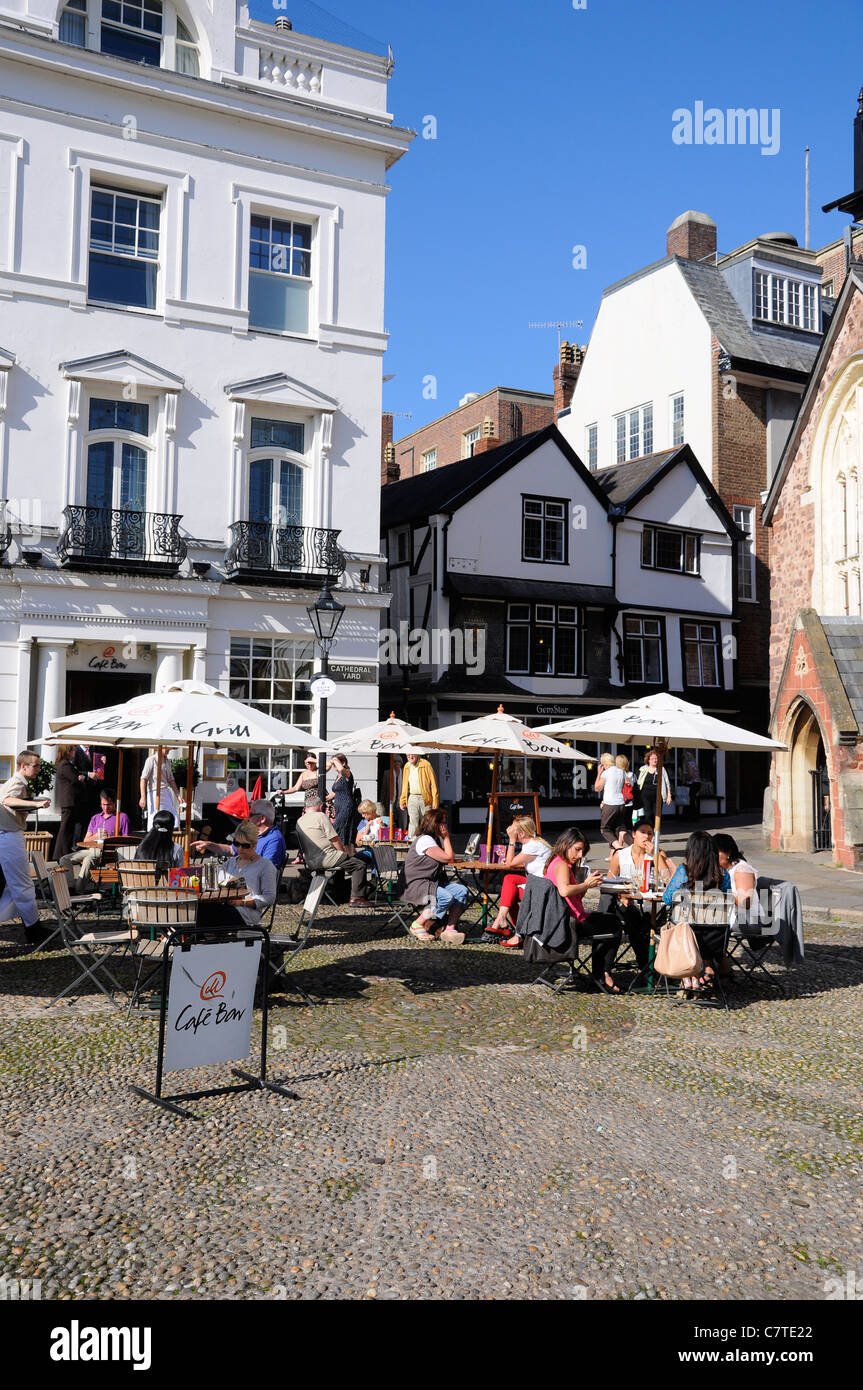 Cathedral Yard, Exeter, Devon Stock Photo - Alamy