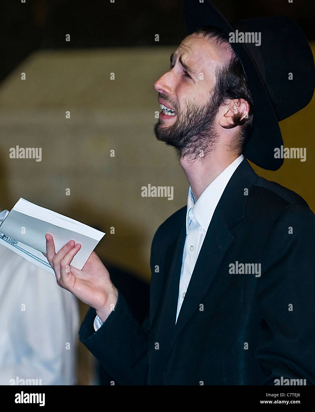 Jewish men prays during the penitential prayers the "Selichot" held on ...