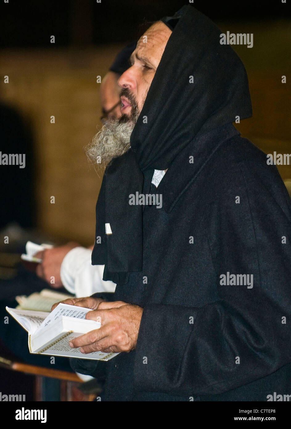 Jewish men prays during the penitential prayers the "Selichot" held on ...