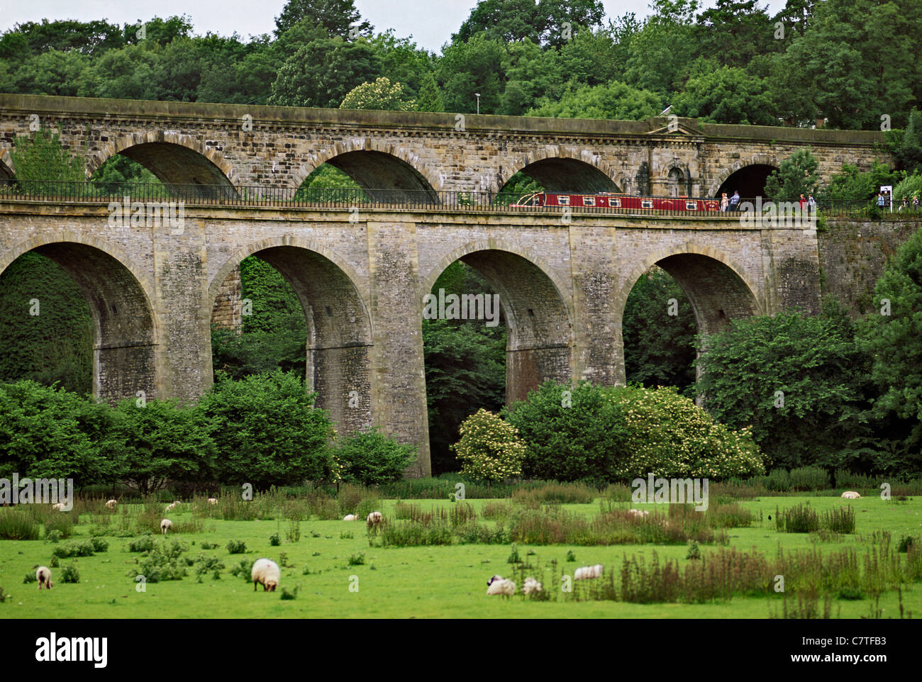 The Chirk Aqueduct and Viaduct was built, like the Pontcysyllte, to ...