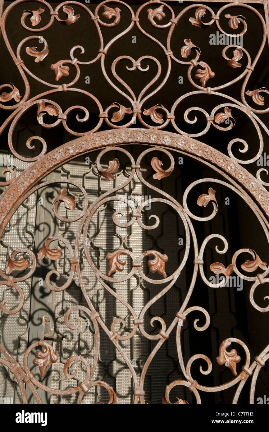 Elegant wrought iron gate Stock Photo - Alamy