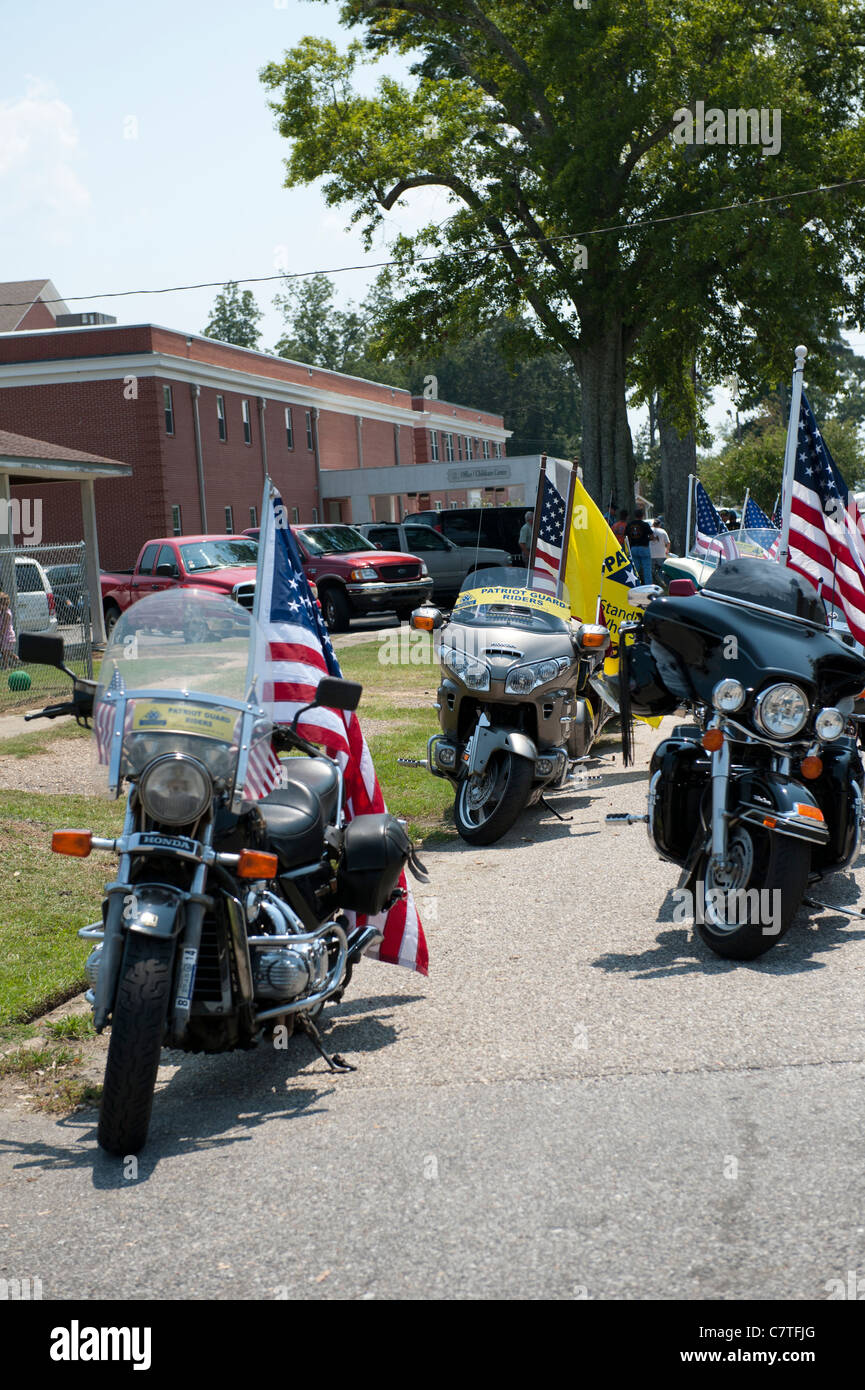 Motorcycle of Patriot Guard Rider at the funeral of a fallen Marine ...