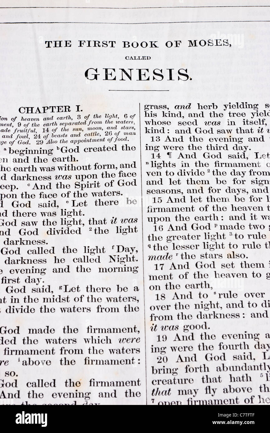 Book Genesis Stock Photos & Book Genesis Stock Images - Alamy