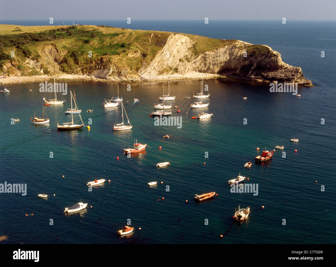 Lulworth cove aerial hi-res stock photography and images - Alamy