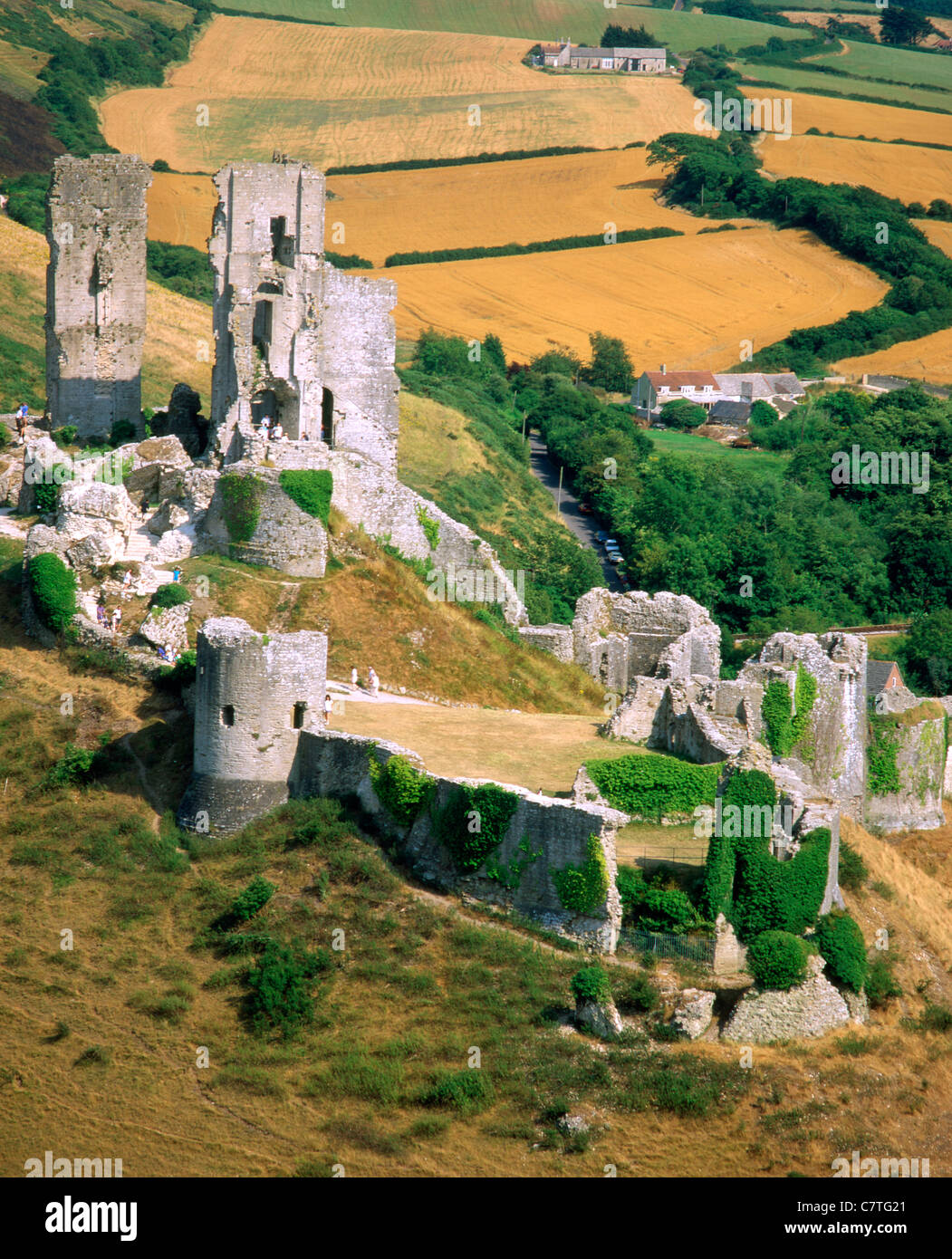 England Dorset Corfe castle Stock Photo - Alamy